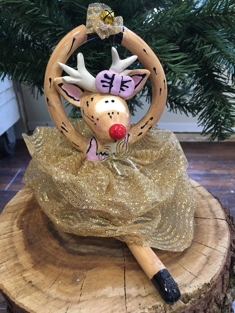 Gold Dancer Reindeer – Heather Goldminc Clayworks Studio