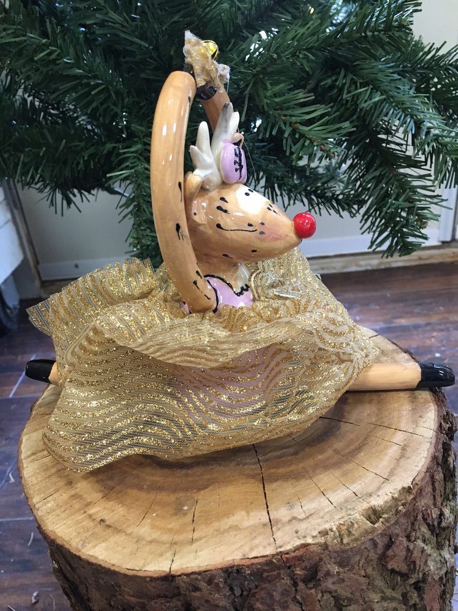 Gold Dancer Reindeer – Heather Goldminc Clayworks Studio