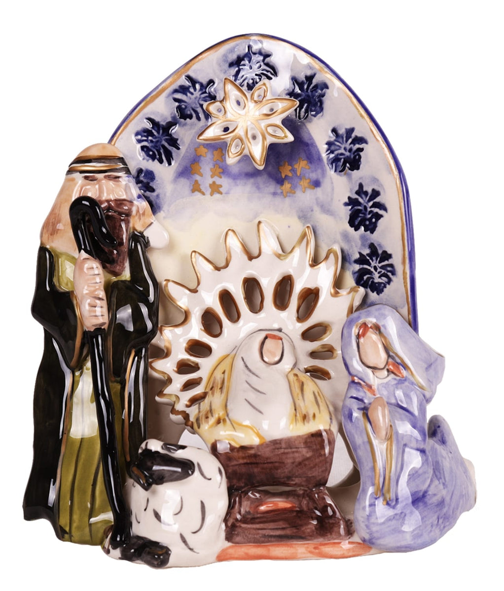 Traditional Nativity Tea Light Holder – Heather Goldminc Clayworks Studio
